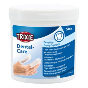 trixie 29393 dental care finger pads pack of 50