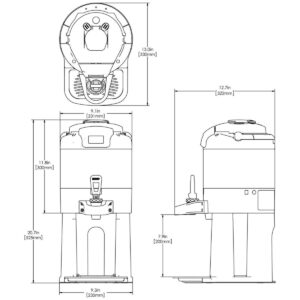 Bunn 42700.0200 TF ThermoFresh Server with Digital Sight Gauge, 1 Gallon Capacity with Base and Drip Tray