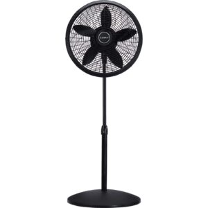 lasko 18 in. adjustable elegance and performance pedestal fan, black 18"/black