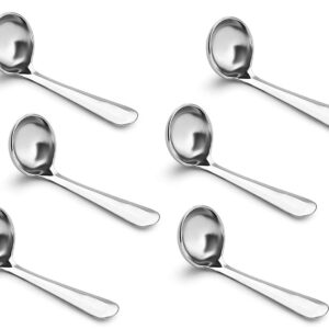 Indian Crafts idea Stainless Steel Oil and Ghee Pot of Spoons, Stainless Steel Ghee,Oil Pot with Spoon for Kitchen Dining Storage Container, Set of 6(7 cm)