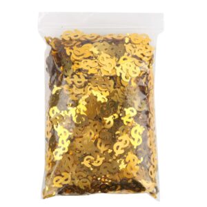 60g Throwing Confetti, Dollar Sign Shaped Throwing Confetti Table Scatters Wedding Party Anniversary Baby Bridal Shower Decorations(Gold)