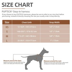 PUPTECK No Pull Dog Harness Soft Adjustable Basic Nylon Step in Puppy Vest Outdoor Walking with ID Tag X-Small