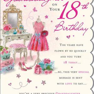 Regal Publishing Milestone Age Birthday Card Age 18 Granddaughter - 9 x 6 inches