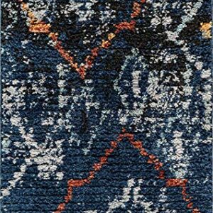 Unique Loom Morocco Collection Tribal, Southwestern, Bohemian Area Rug, 2' 2" x 3' 0", Navy Blue/Gray