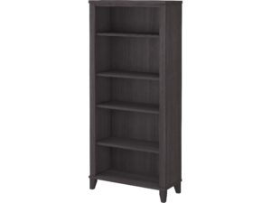 bush wc81565 somerset 5-shelf 65-inch h bookcase, storm gray