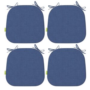 lvtxiii patio seat cushions d16 x w17 inches outdoor chair pads all weather chair cushions for garden patio furniture chair home set of 4 – navy textured