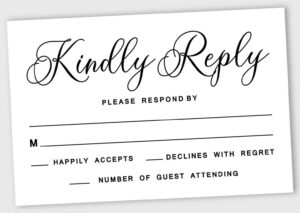 inkdotpot 50 blank rsvp cards with white envelopes-white style response card-rsvp for wedding-rehearsal dinner-baby shower-bridal shower-engagement party invitations