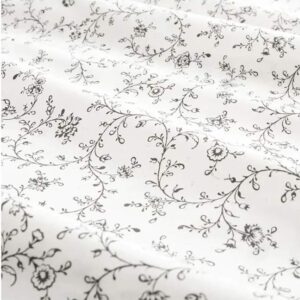 Ikea Kopparranka Duvet Cover and Pillowcase(s) White Dark Gray Full/Queen (Double/Queen) 204.496.59