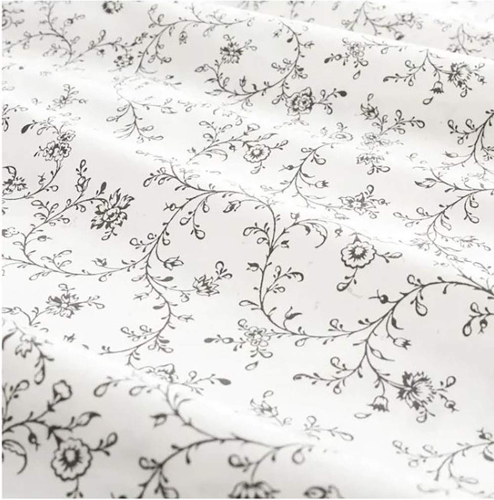 Ikea Kopparranka Duvet Cover and Pillowcase(s) White Dark Gray Full/Queen (Double/Queen) 204.496.59