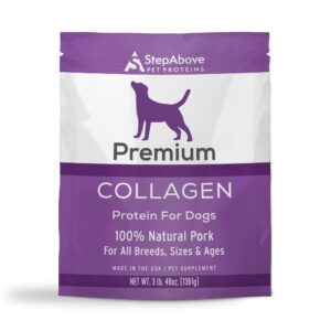 step above proteins, premium collagen gelatin protein for dogs, 3lb