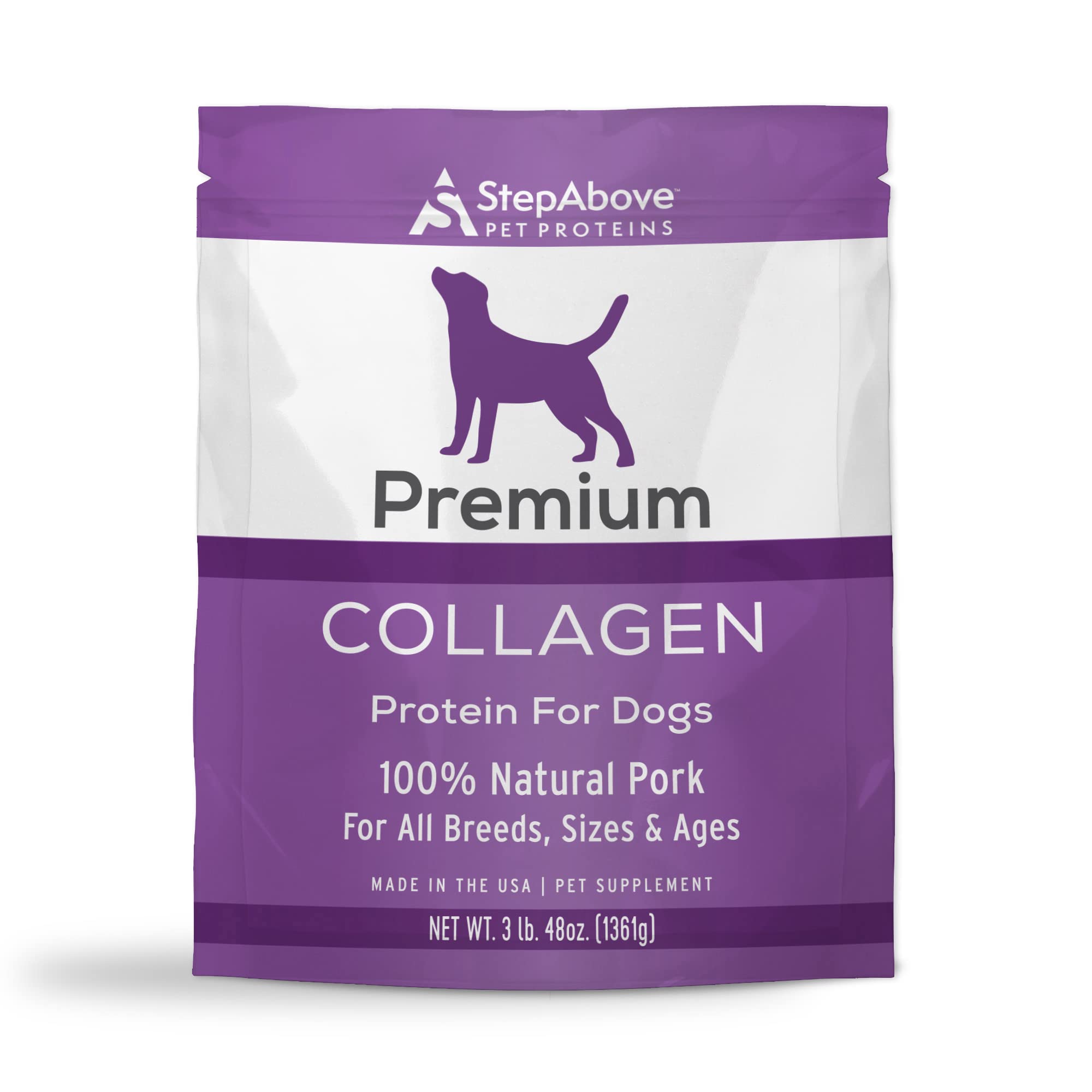 Step Above Proteins, Premium Collagen Gelatin Protein for Dogs, 3Lb