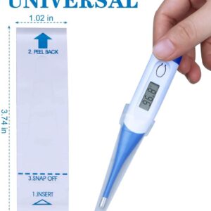 Oral Thermometer Covers Disposable (100 Packs) - Oral Rectal Thermometer Probe Cover - Disposable Digital Thermometer Cover, for Adult, Kids