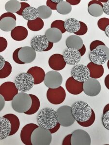 designs by dh confetti 100 pieces paper circles silver gray red burgundy birthday bridal shower wedding party decor