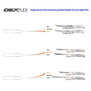 Dexter Outdoors SOFGRIP Fillet Knives with Edge Guard,white and silver