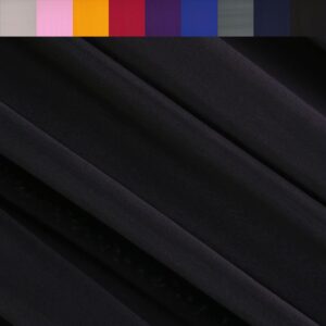 fabricla ity knit jersey polyester spandex fabric by the yard - 60" inch wide, 2-way stretch - costumes & dancewear - black, 2 continuous yards