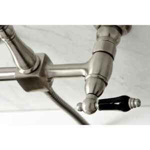 Kingston Brass KS1268PKLBS Duchess Bridge Kitchen Faucet, Brushed Nickel