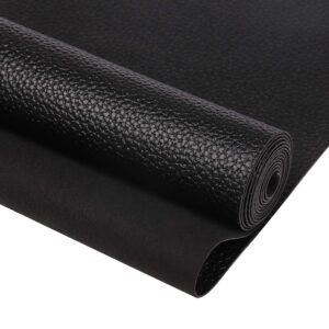 RAGAN Solid Color Faux Leather Sheets( 7.8 "X 53" ), Leather Fabric is Perfect for Leather Earrings and DIY Projects (Black)