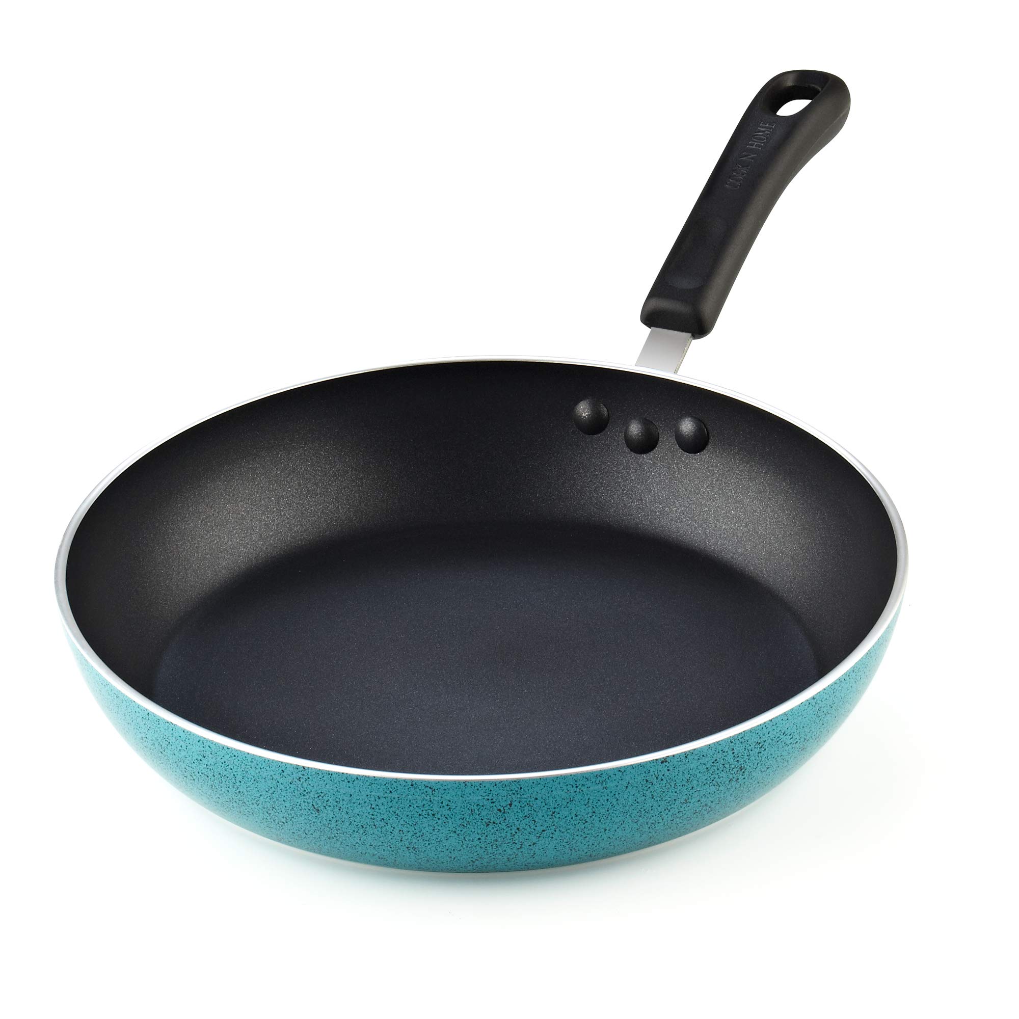 Cook N Home Nonstick Saute Skillet Fry Pan, 11 Inch Kitchen Non-stick Cookware Cooking Frying Pan, Induction Compatible, Turquoise