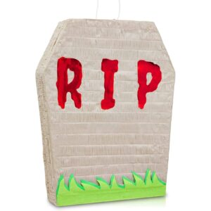 graveyard tombstone rip pinata for halloween party supplies decorations (17 x 13 x 3 in)