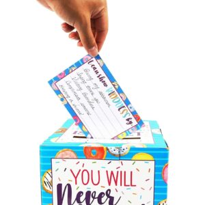 Classroom Kindness Cards and Ballot Box for Elementary Students (8x8 in, 50 Cards)