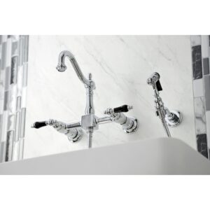 Kingston Brass KS1261PKLBS Duchess Bridge Kitchen Faucet, Polished Chrome