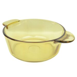 visions amber glass casserole dish/dutch oven pot