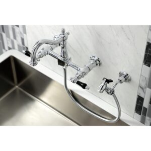 Kingston Brass KS1261PKLBS Duchess Bridge Kitchen Faucet, Polished Chrome