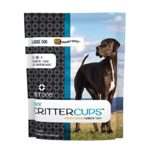 vetone - advita crittercups 3-in-1 chicken flavored probiotic, treat & pill masking agent for large dogs (30 count)