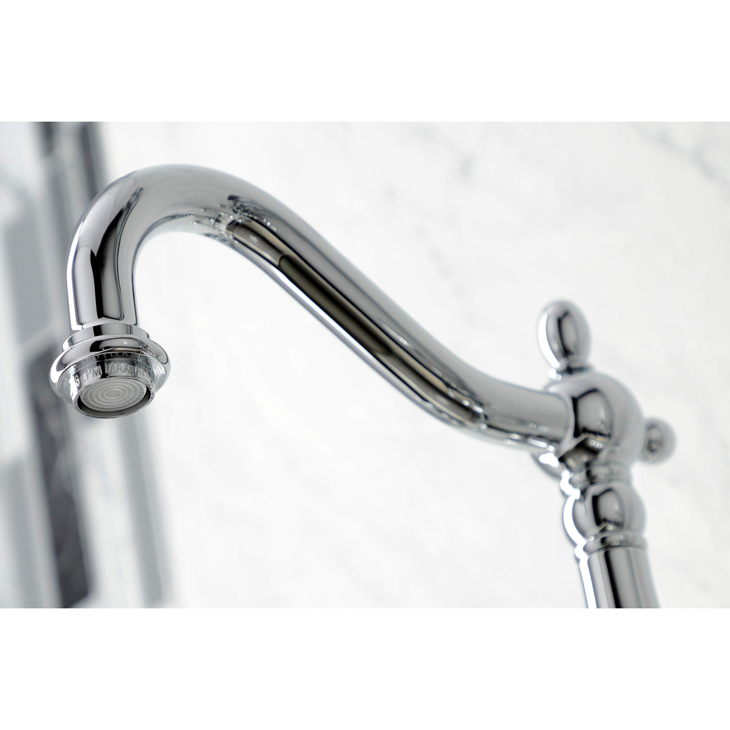 Kingston Brass KS1261PKLBS Duchess Bridge Kitchen Faucet, Polished Chrome