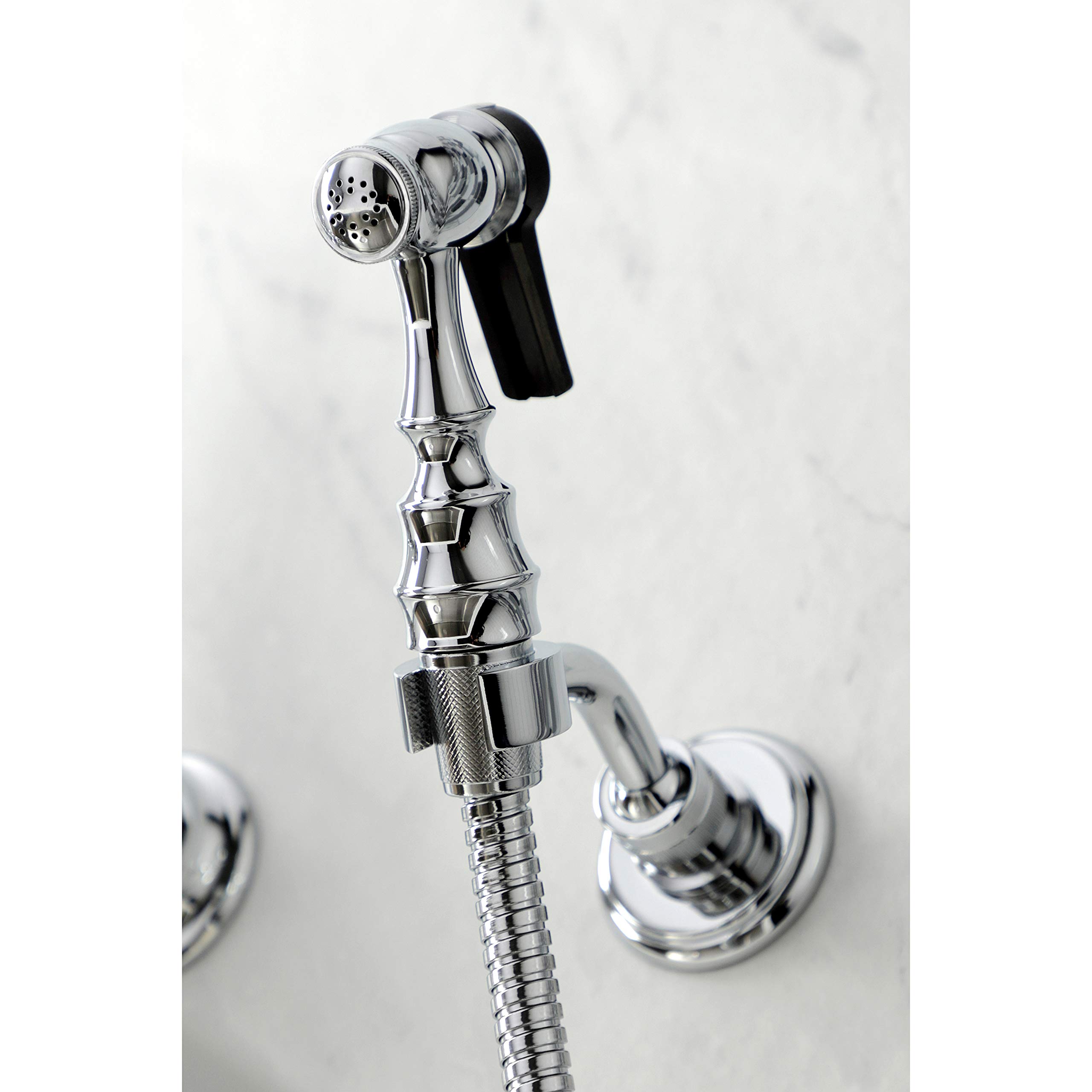 Kingston Brass KS1261PKLBS Duchess Bridge Kitchen Faucet, Polished Chrome