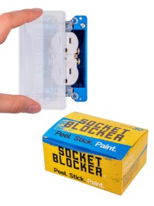 socket blocker – the smarter outlet cover for drywall & painting – better than tape for remodeling & diy projects - 30 pack