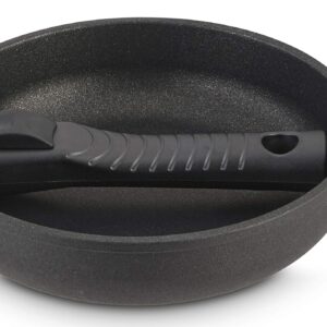 Ozeri Professional Series Hand Cast Ceramic Fry Pan with Removable Handle, 100% Made in Germany and Free of GenX, PFBS, Bisphenols, APEO, PFOS, PFOA, NMP and NEP