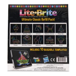 lite brite ultimate classic refill pack - celebration theme - 10 reusable templates - amazon exclusive, black