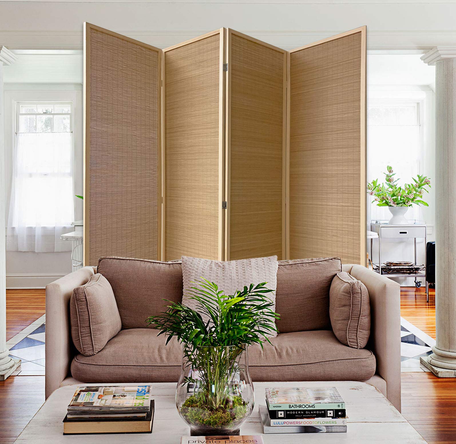 Screen Gems Room Divider, Natural Brown