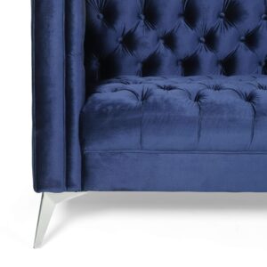 Christopher Knight Home Hillel Sofas, Midnight Blue, Silver