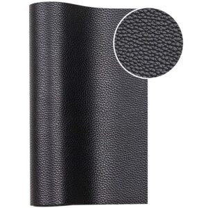 ragan solid color faux leather sheets( 7.8 "x 53" ), leather fabric is perfect for leather earrings and diy projects (black)