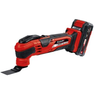 Einhell Varrito Power X-Change 18-Volt Cordless Variable-Speed 20,000-OPM Oscillating Multi-Tool, 3.2-Degree Oscillation Angle, w/ 15 Accessories Included, Kit (w/ 2.0-Ah Battery and Fast Charger)