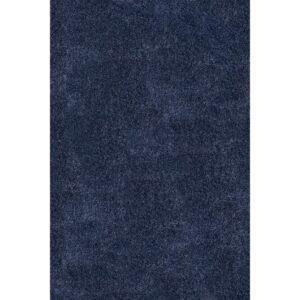 nuLOOM Marleen Contemporary Shag Area Rug, 4' Square, Navy