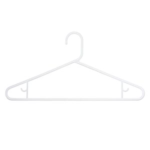 Clorox White Plastic Clothes Hangers – 10 Pack | Ideal for Everyday Standard Use | Two Accessory Hooks | Value Set