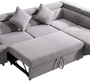 Sofa Bed Sectional Sofa Futon Sofa Bed Sleeper Sofa for Living Room Furniture Set Modern Sofa Set Corner Sofa Upholstered Contemporary Fabric