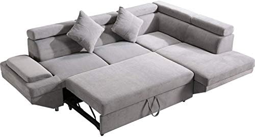 Sofa Bed Sectional Sofa Futon Sofa Bed Sleeper Sofa for Living Room Furniture Set Modern Sofa Set Corner Sofa Upholstered Contemporary Fabric