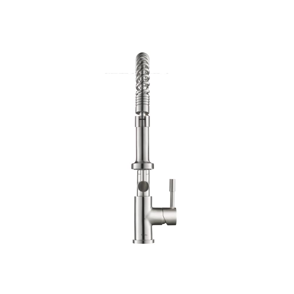 Isenberg K.1200SS Caso - Semi-Professional Dual Spray Stainless Steel Kitchen Faucet with Pull Out - Stainless Steel