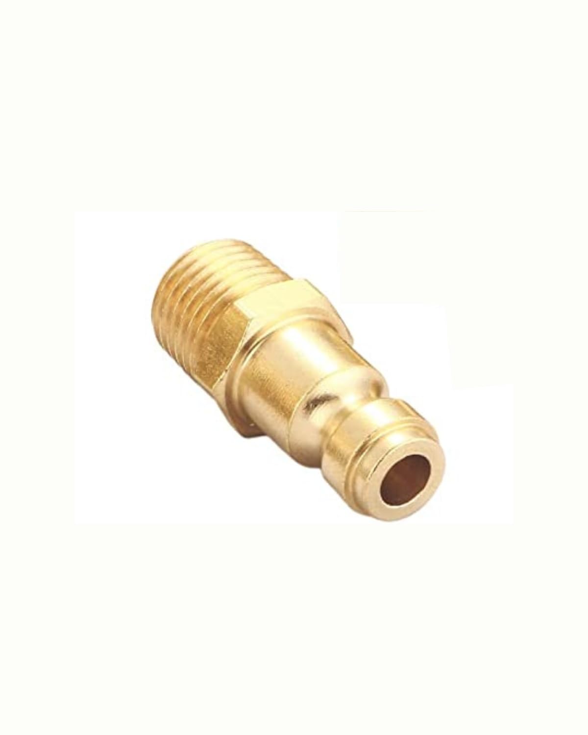 Brass 1/4 Inch NPT Male Automotive Type C, Air Hose Quick Connect Adapter, Air Coupler and Plug Kit, Air Compressor Fittings, 10pcs (Male NPT)