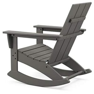 POLYWOOD® Modern Adirondack Rocking Chair, Black