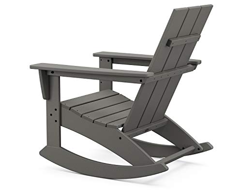 POLYWOOD® Modern Adirondack Rocking Chair, Black