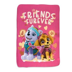 paw patrol skye pp with stars pink throw blanket