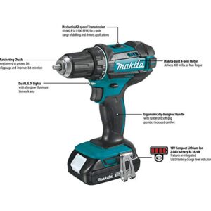 Makita XFD10SY 18V LXT® Lithium-Ion Compact Cordless 1/2" Driver-Drill Kit (1.5Ah)