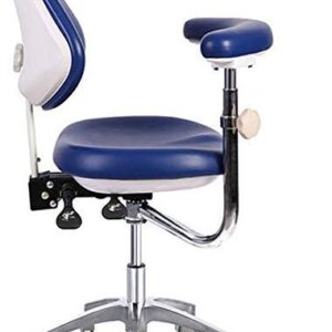 OUBO Brand PU Dark Blue (#4) Medical Dentist's Mobile Chair Doctor and Nurse's Stools with Backrest Armrest