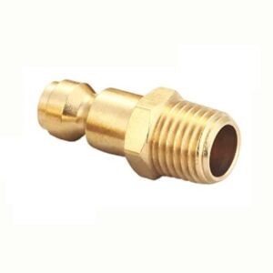 Brass 1/4 Inch NPT Male Automotive Type C, Air Hose Quick Connect Adapter, Air Coupler and Plug Kit, Air Compressor Fittings, 10pcs (Male NPT)