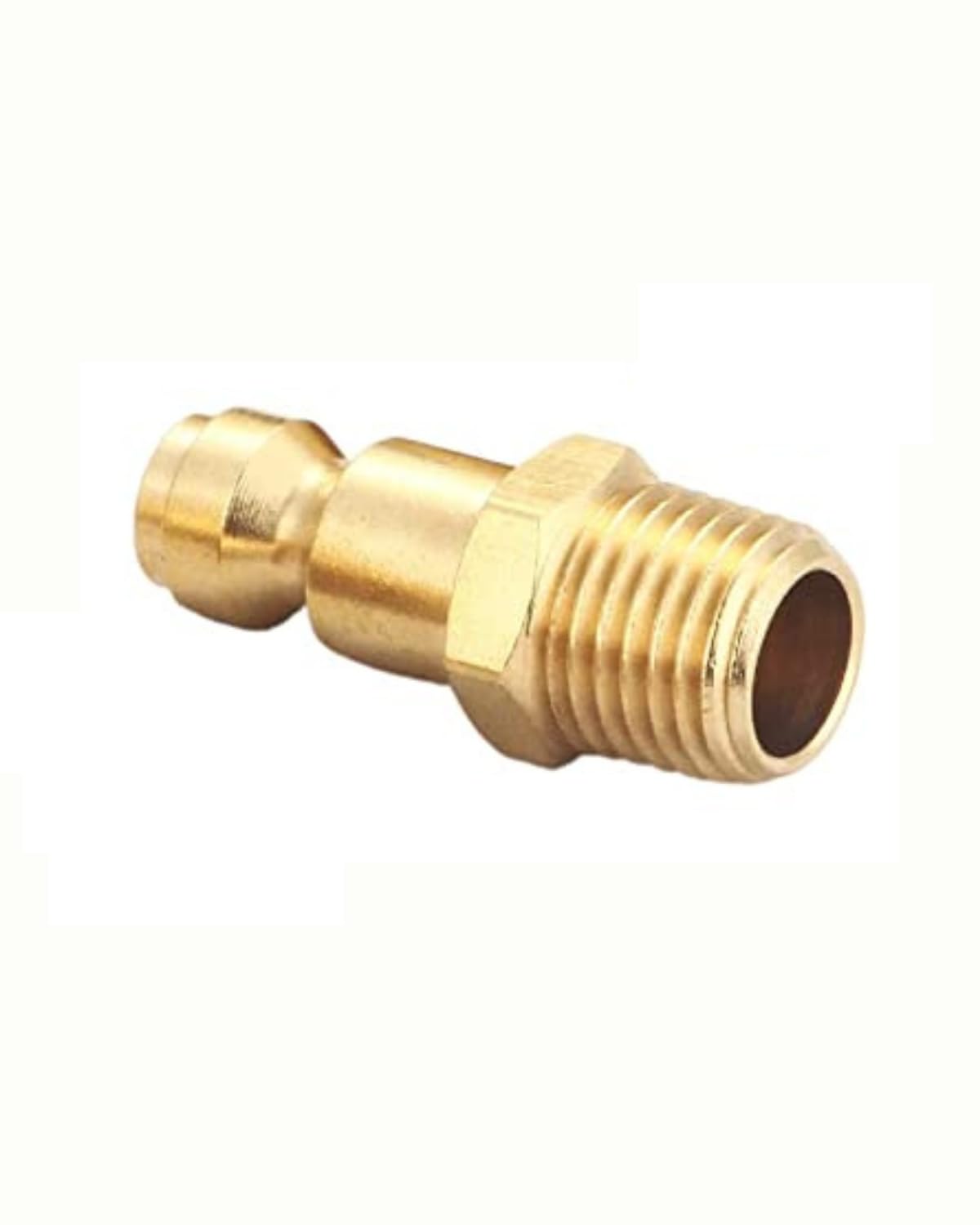 Brass 1/4 Inch NPT Male Automotive Type C, Air Hose Quick Connect Adapter, Air Coupler and Plug Kit, Air Compressor Fittings, 10pcs (Male NPT)